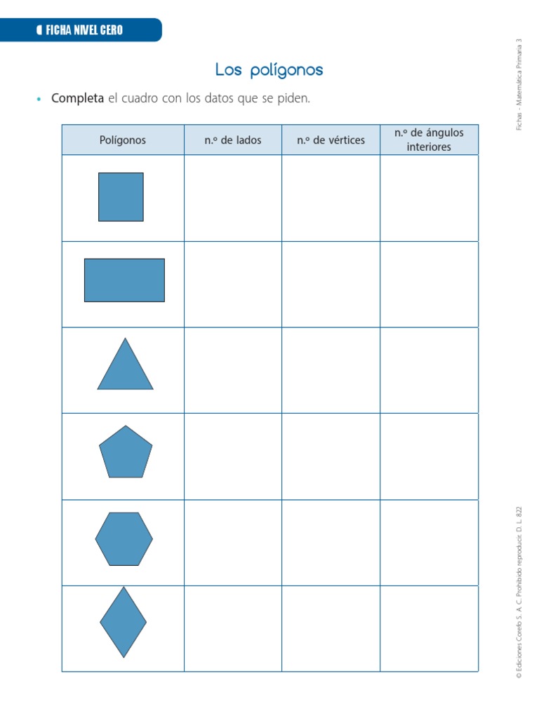Fichas de Polígonos para Primaria | PDF