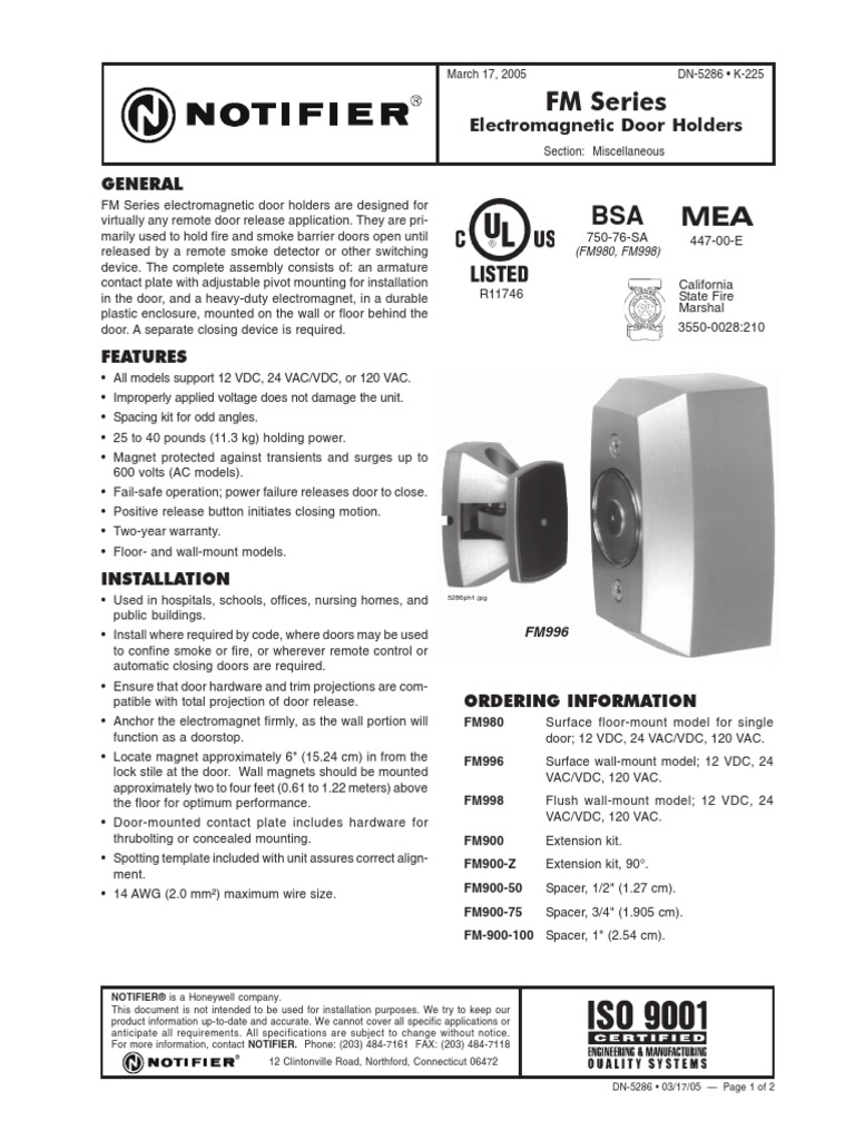 DN 5286-Retenedores | PDF | Alternating Current | Door