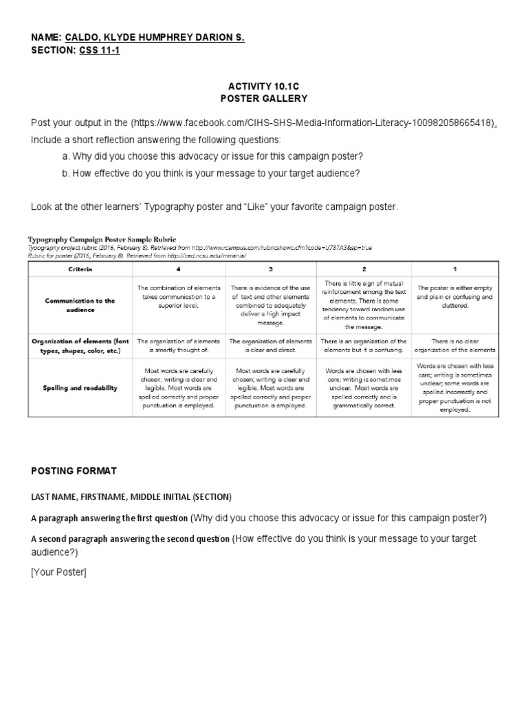 Lesson 10.1 - Activity 10.1C | PDF