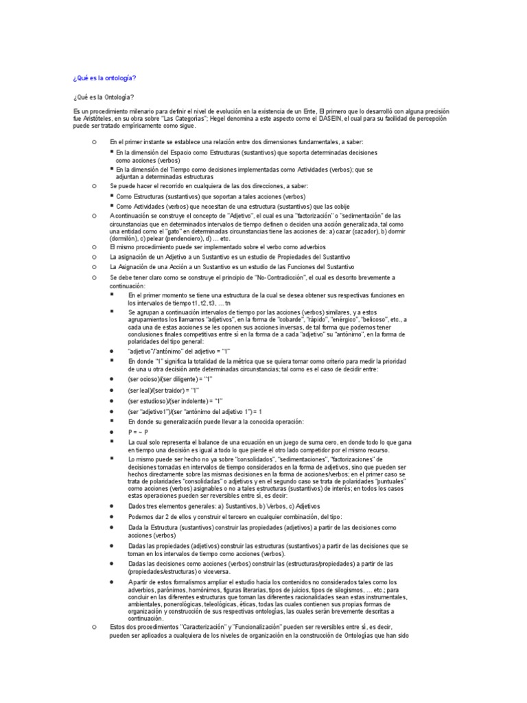 Qué Es La Ontología | PDF | Metafísica | Conocimiento