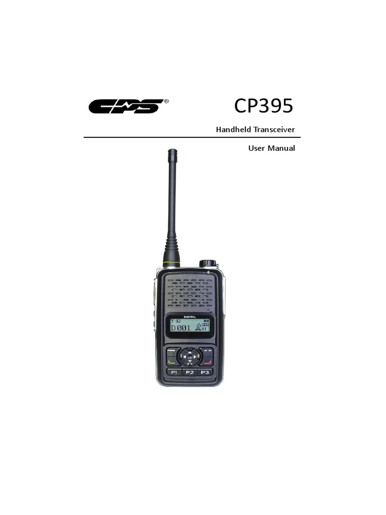 User Manual CP395 | PDF | Frequency Modulation | Battery Charger