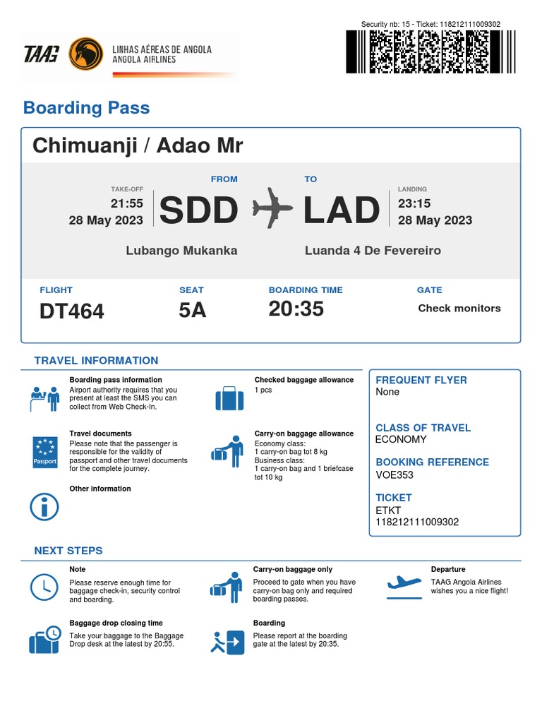 Boarding Pass | PDF | Baggage | Airlines
