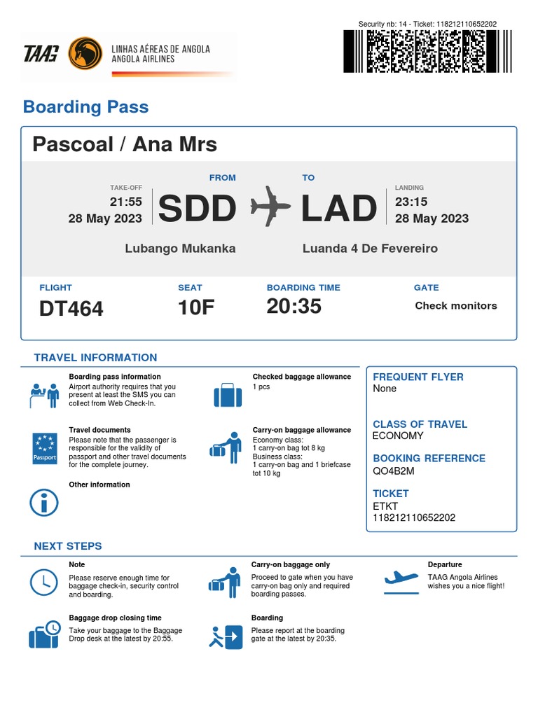 Boarding Pass | PDF | Baggage | Aviation
