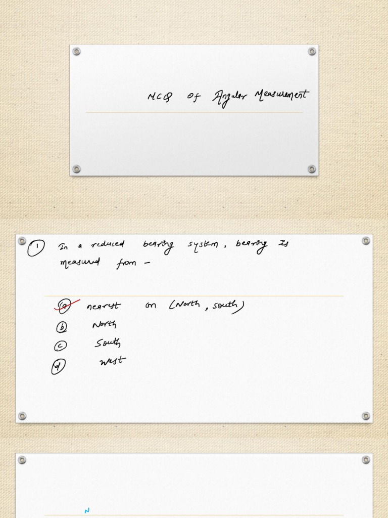 Angular Measurement MCQ | PDF