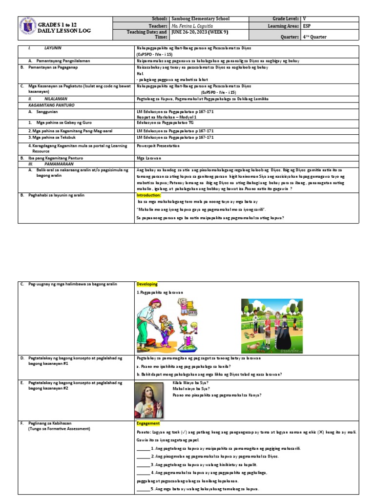 ESP 5 Q4 Week 9 | PDF