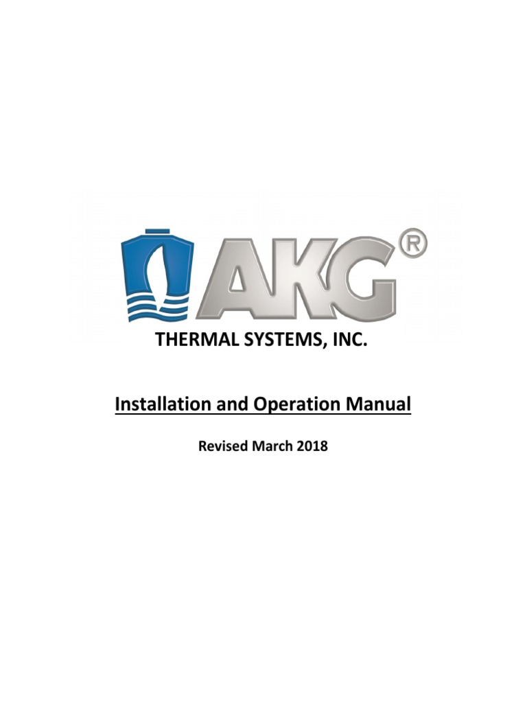 AKG TS Installation Manual | PDF | Coolant | Heat Exchanger