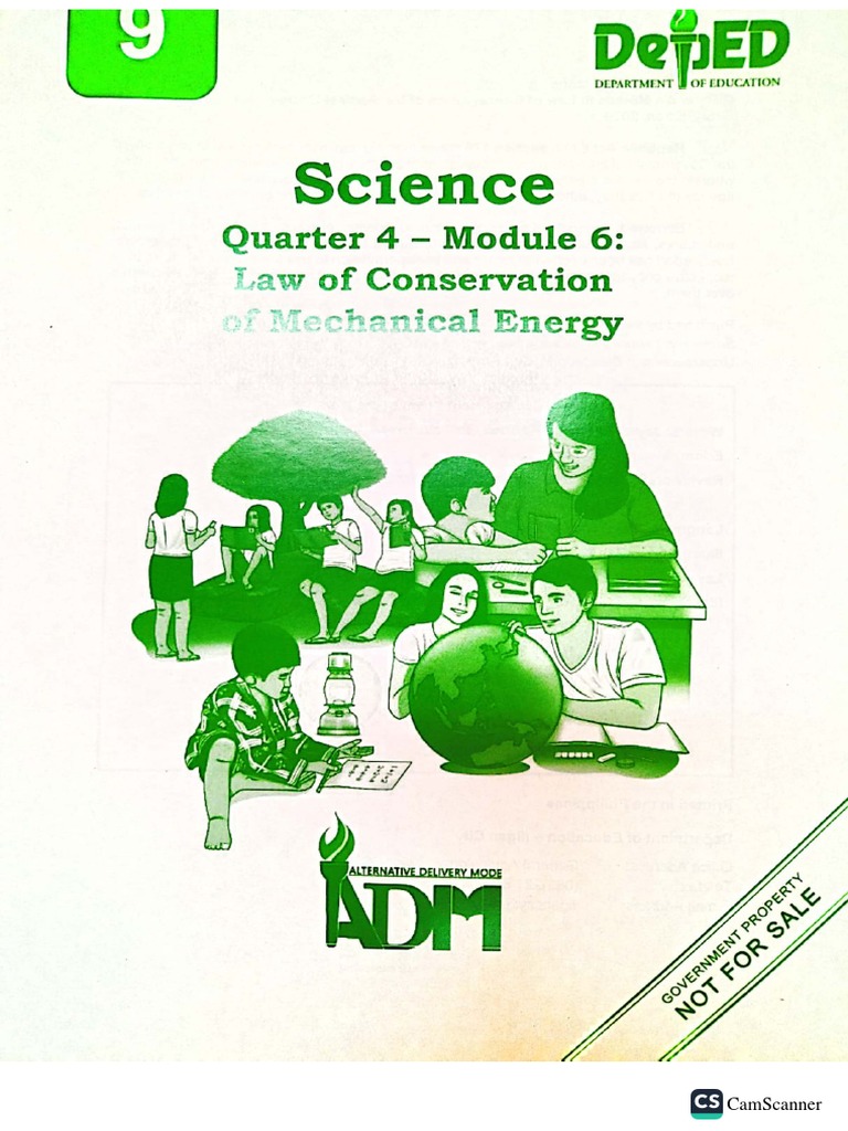 Science 9 Quarter 4 - Module 6 - Law of Conservation of Mechanical ...