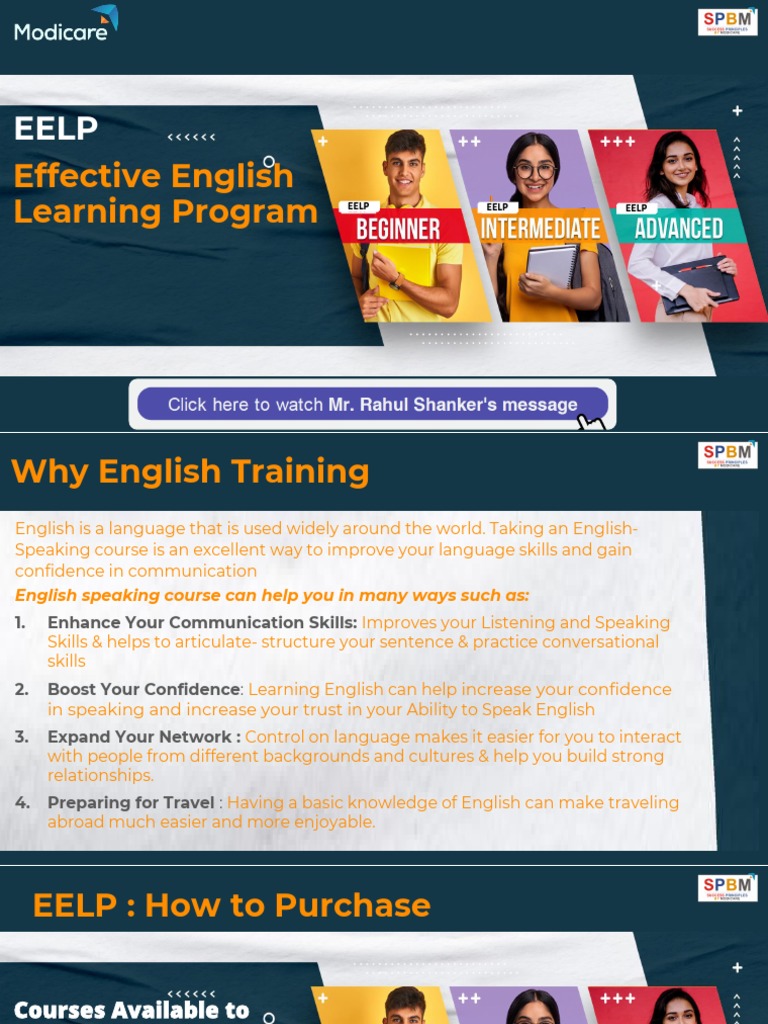 EELP: Effective English Learning Courses | PDF | Communication | Computing