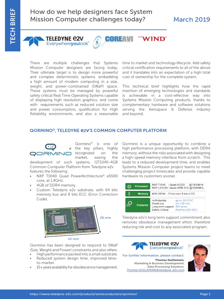 Mission Computer Challenges Tech Brief+1040 | PDF | Graphics Processing ...