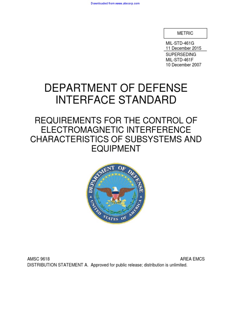 Mil STD 461g | PDF | Transmitter | Electromagnetic Interference