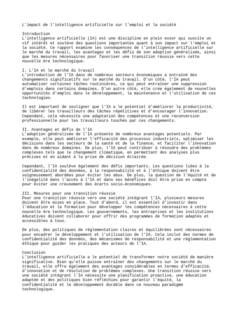 Rapport IA | PDF | Intelligence artificielle | Intelligence (IA) et sémantique
