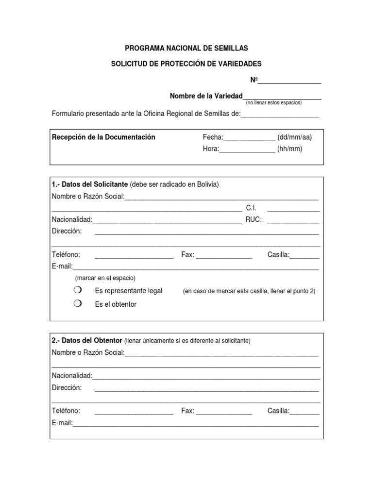 Formato de Sol. de Registro | PDF