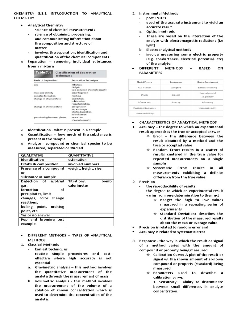 Chemistry 3 Unit 1 Reviewer | PDF | Mixture | Solubility