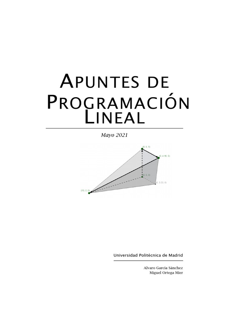 Programación lineal | PDF | Programación lineal | Matriz (Matemáticas)