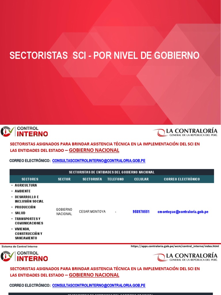 Sectoristas Sci - CGR | PDF | Gobierno | América del Sur