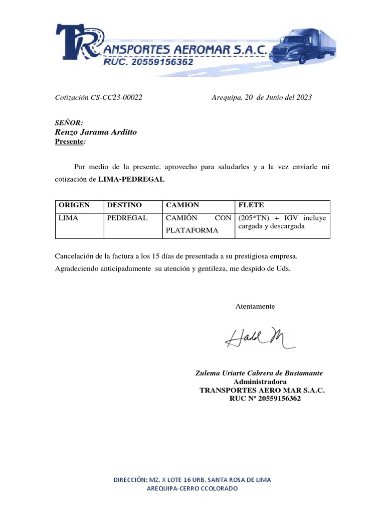Cotizacion CS-CC23-0024 | PDF