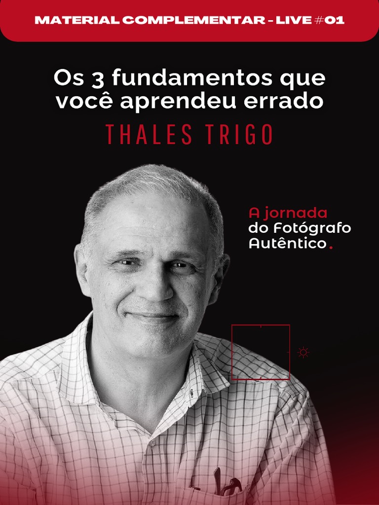Material Da Live #01 - Thales Trigo - Oficial | PDF | Câmera | Abertura