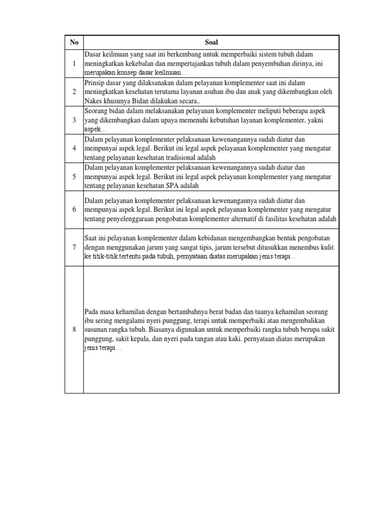 Kisi2 - Uts - MK - Komplementer I - 2023 | PDF