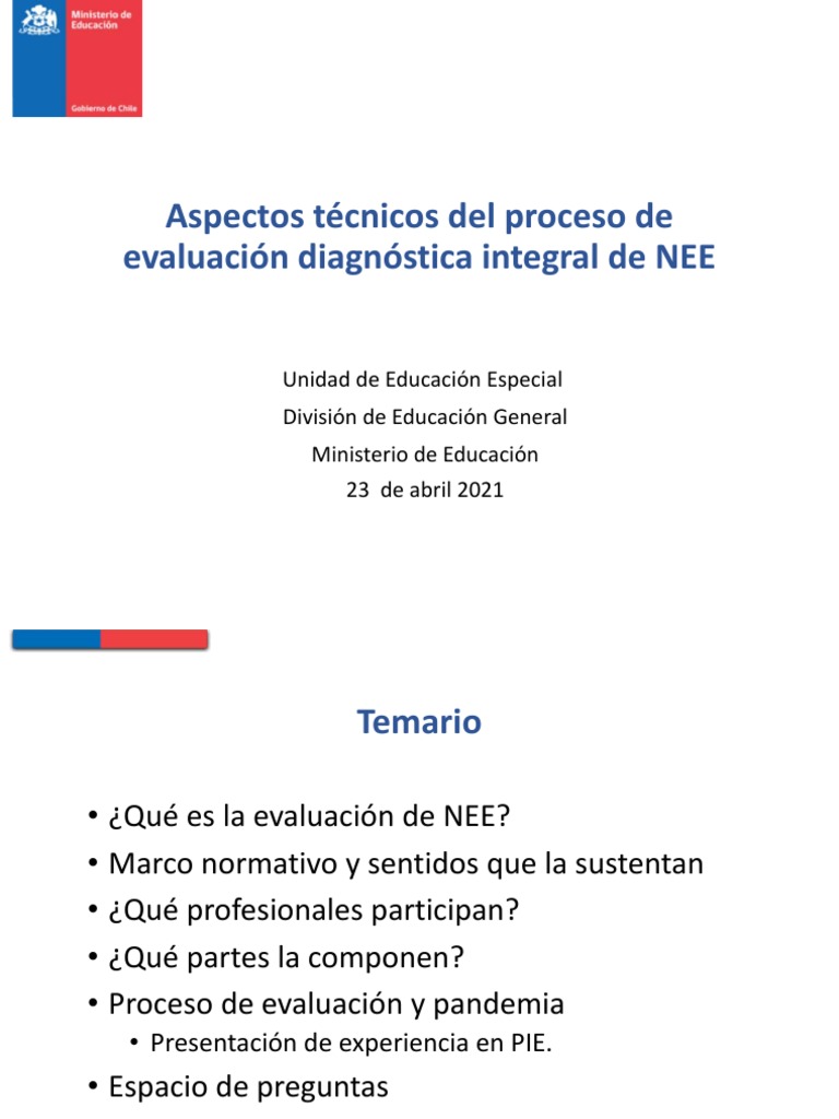 Aspectos Tecnicos de La Evaluacion 23abrilv2 PIE | PDF | Evaluación | Plan de estudios