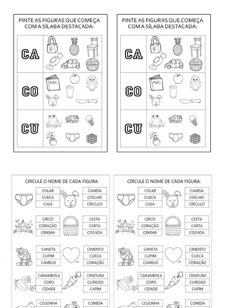 Atividades Ca Co Cu | PDF
