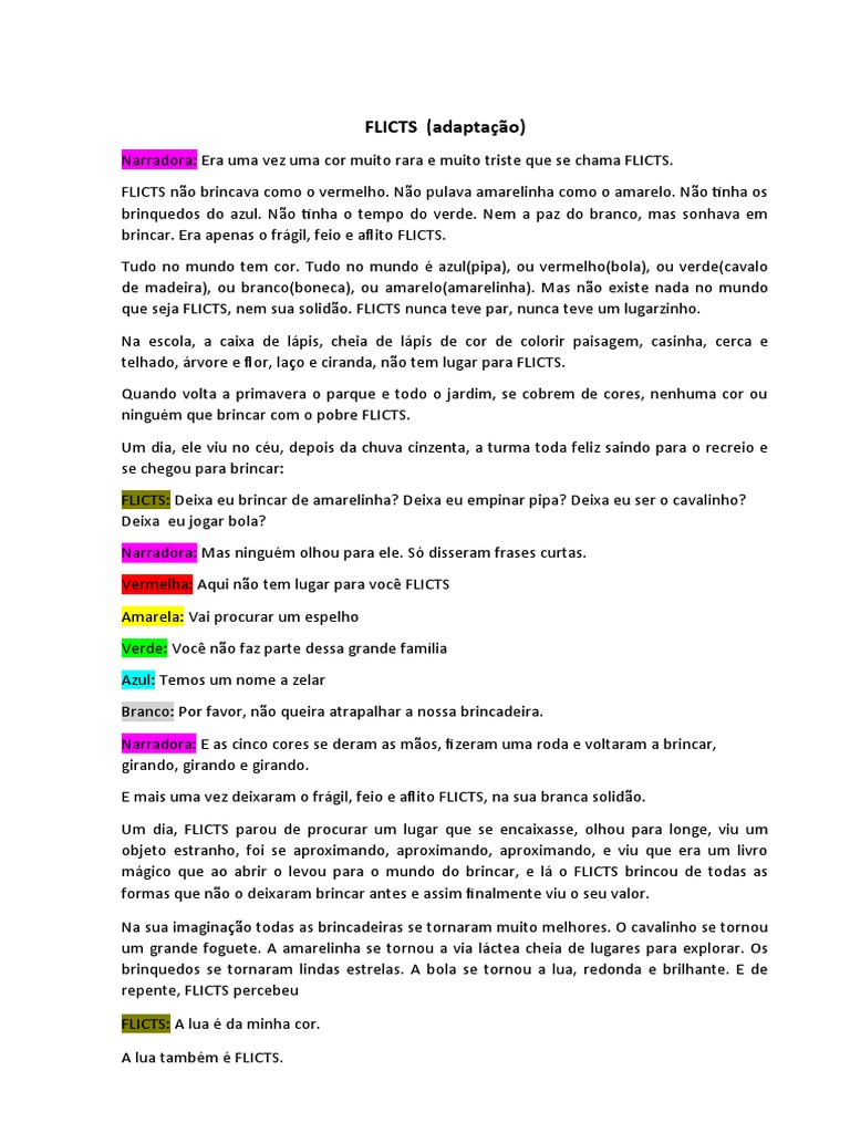 A Cor FLICTS e Sua Jornada | PDF | Arte | Poesia