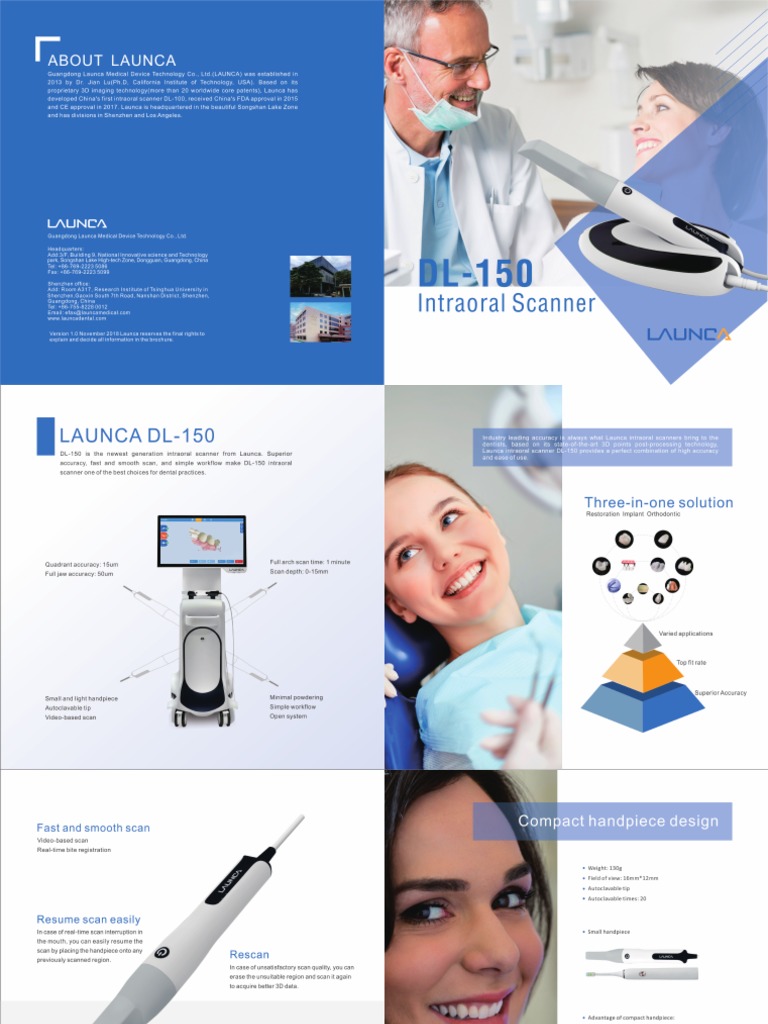Launca Intraoral Scanner Brochure-DL-150(P) | PDF