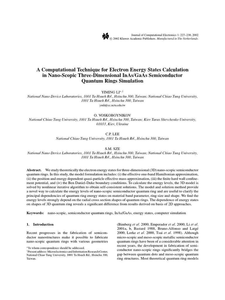 Li, Voskoboynikov, Lee, Sze Computational Method BenDaniel Duke | PDF ... Li, Voskoboynikov, Lee, Sze Computational Method BenDaniel Duke | PDF ...
