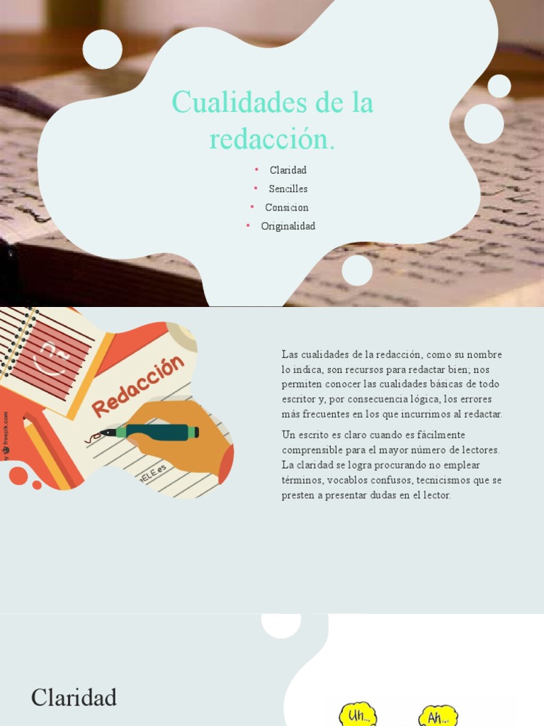 Cualidades de La Redaccion | PDF | Pensamiento | Cognición