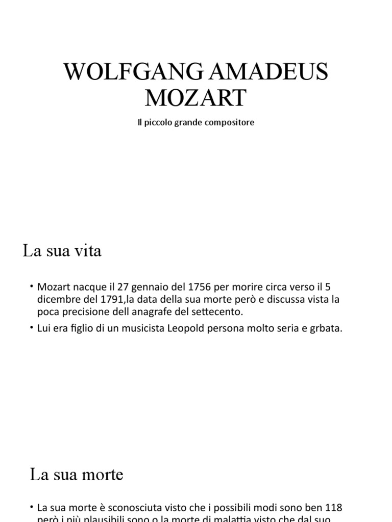Wolfgang Amadeus Mozart | PDF