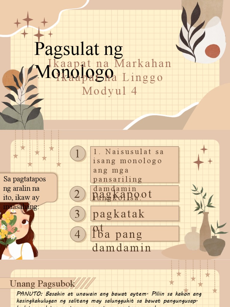 Pagsulat NG Monologo | PDF