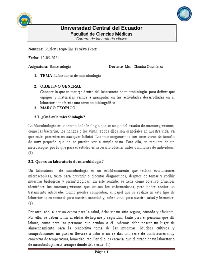 Bacter Informe Completo | PDF | Laboratorios | Esterilización (Microbiología)