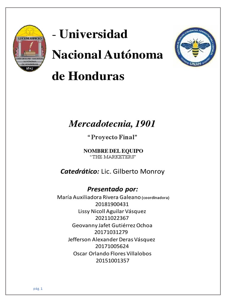 EJEMPLO 2 Mkt-Proyecto Final Tipicos Ya | PDF | Alimentos | Marketing