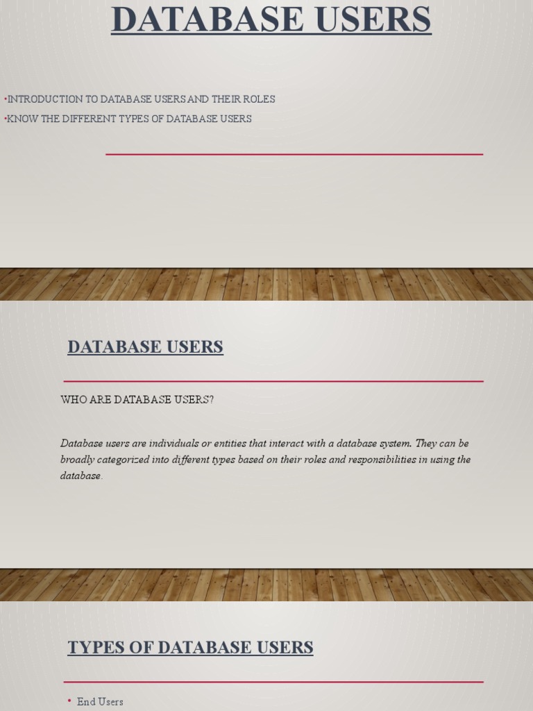 Database Users | PDF Database Users | PDF