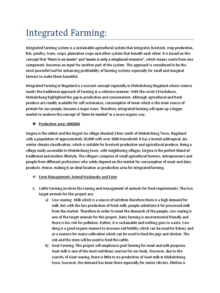 Integrated Farming | PDF | Agriculture | Manure