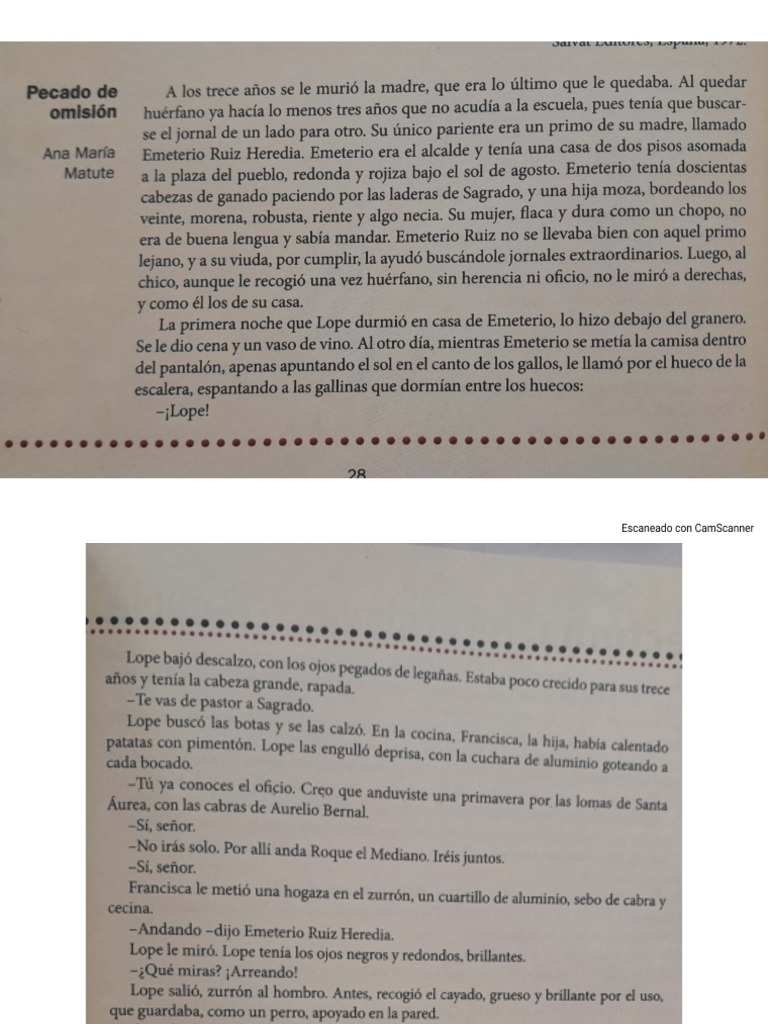 Pecado de Omisión - Matute Ana María | PDF