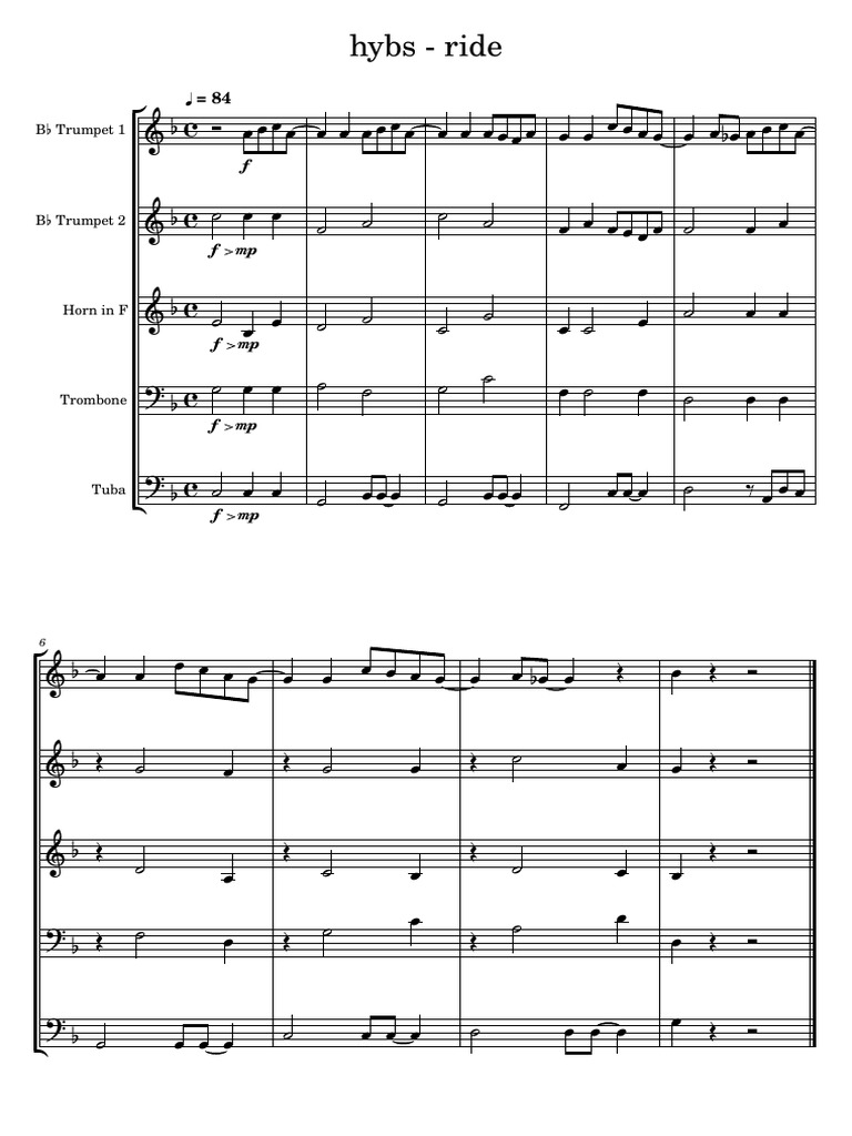 Hybs - Ride: B Trumpet 1 | PDF