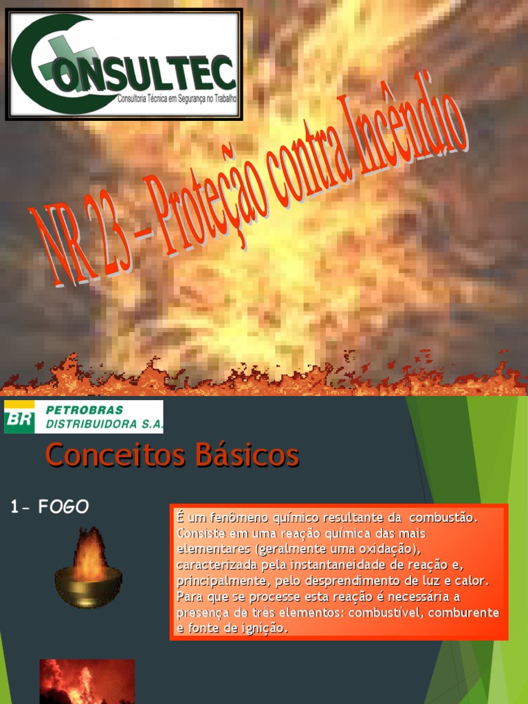 NR 23 - Proteção Contra Incêndio | PDF | Combustão | Reações químicas