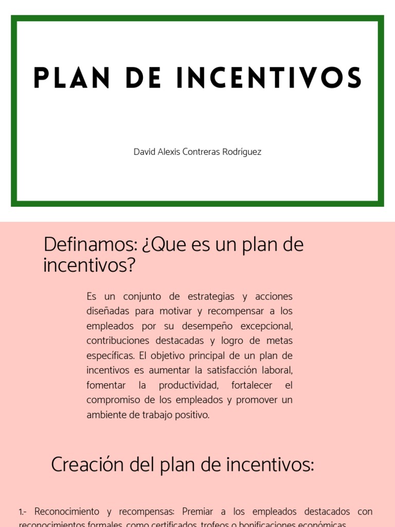 Plan de Incentivos | Descargar gratis PDF | Toma de decisiones | Economias