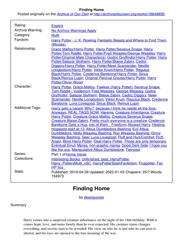 Finding Home | PDF | Harry Potter