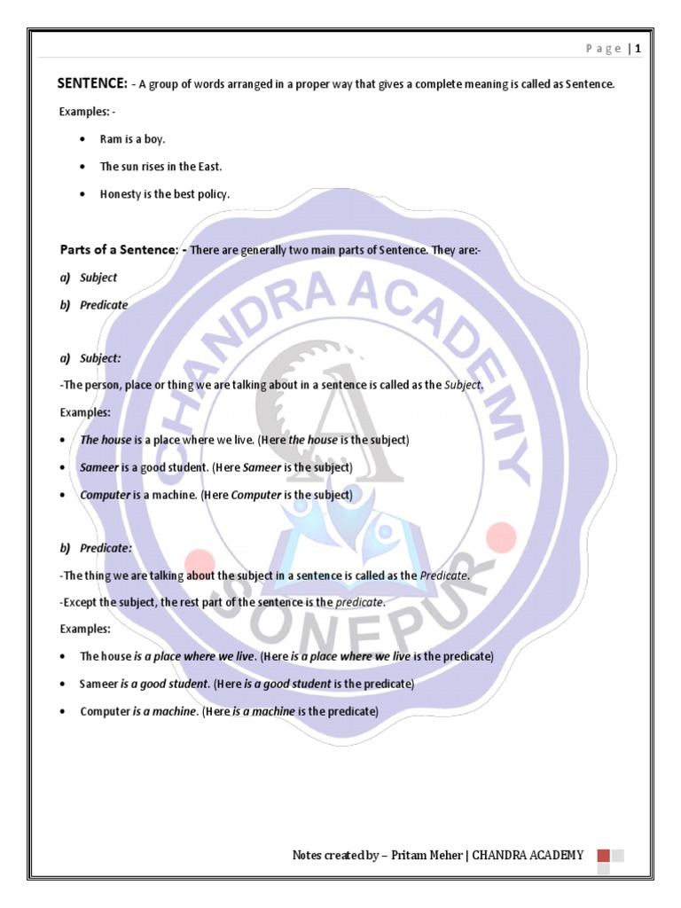 Sentence and Its Type | PDF | Grammatical Gender | Question