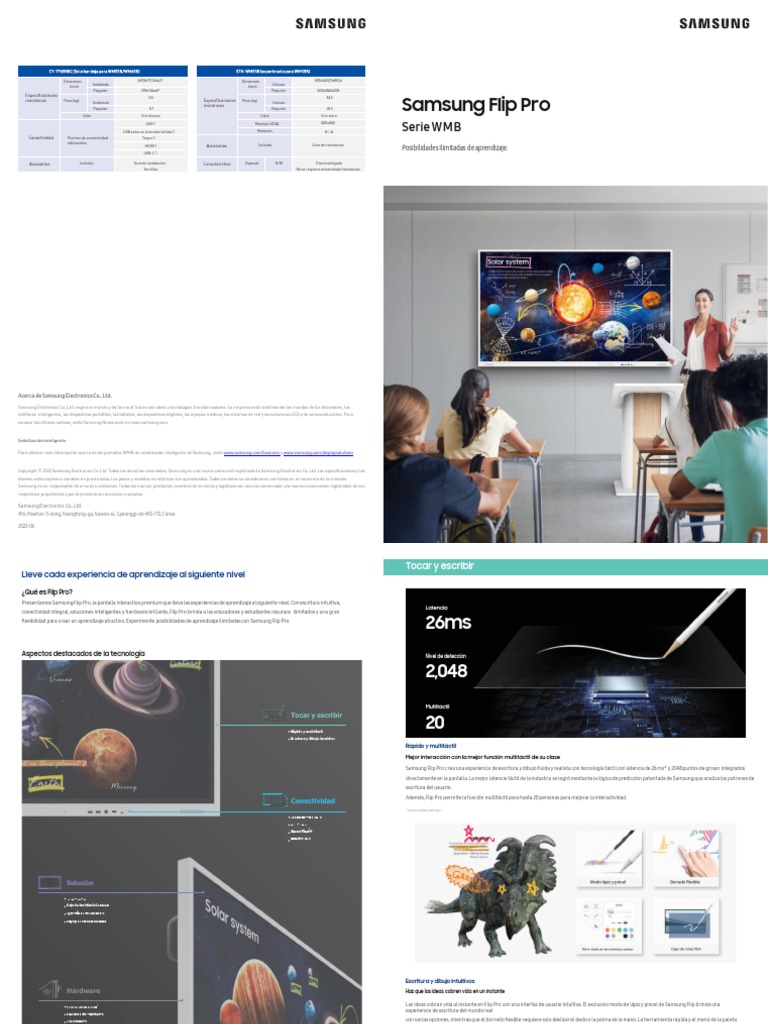 Samsung Flip Pro Serie WMB | PDF | Antimicrobiano | USB