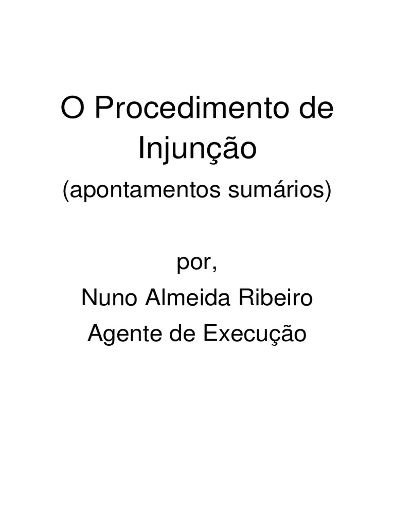 Procedimento de Injunção: Guia Prático | PDF | Sentença (jurídico ...