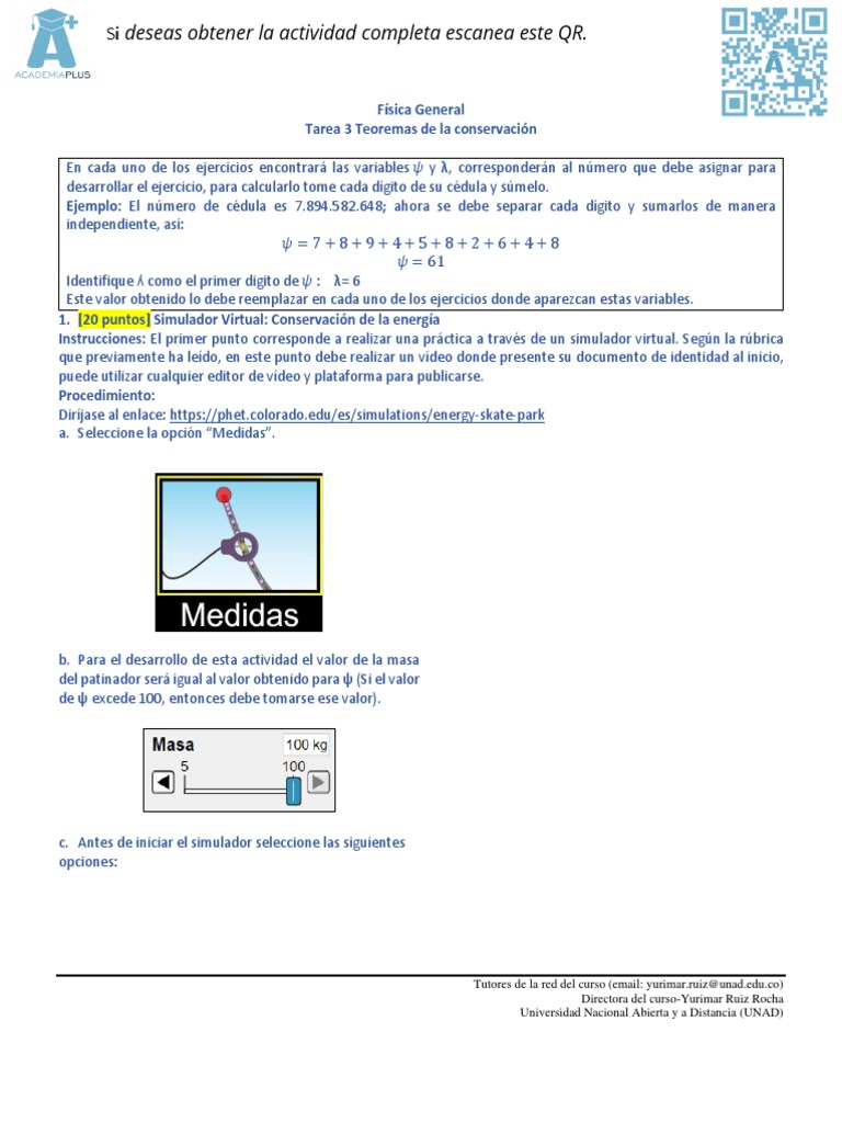 Física General, Tarea 3 Teoremas de La Conservación, 2023-2 | PDF | Energía potencial | Energía ...