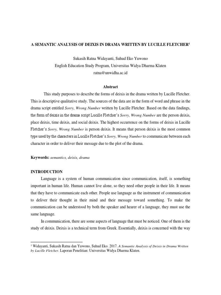 A Semantic Analysis On Drama Pdf Data Analysis Qualitative Research