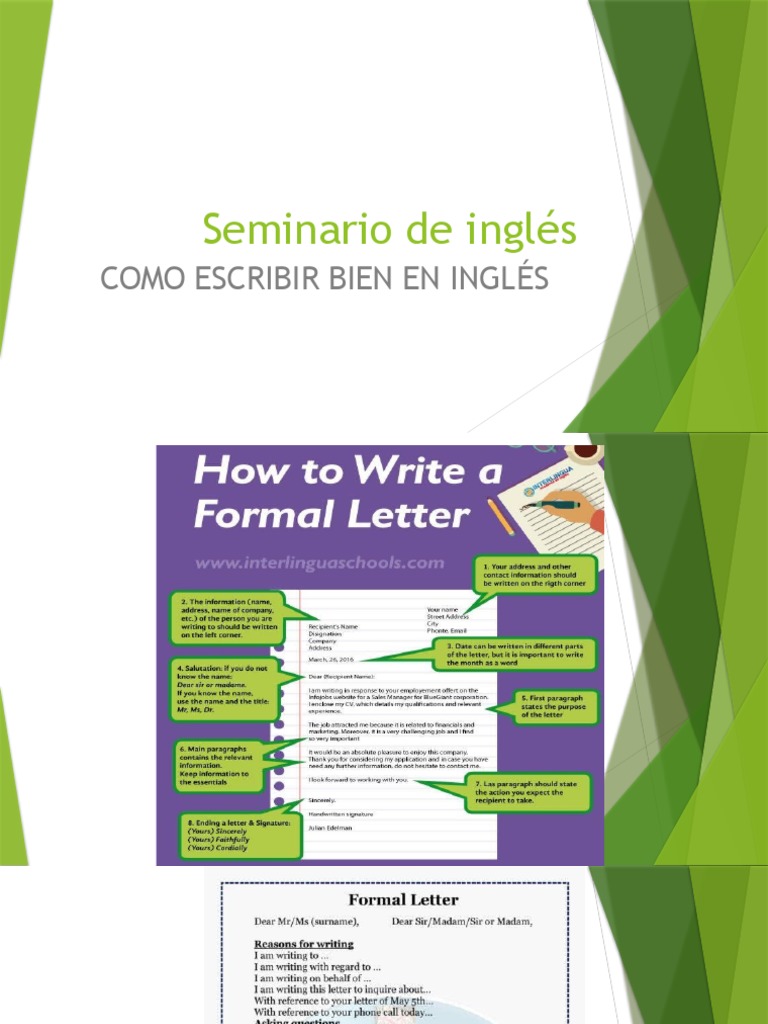 Seminario Inglés Escribir | PDF