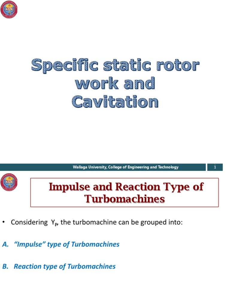 Chapter 4 - Specific Static Rotor Work and Cavitation | PDF | Turbine ...