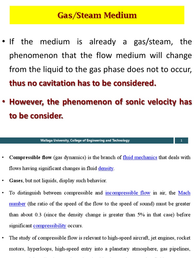 Chapter 7 - Gas Steam Medium | PDF | Compressible Flow | Fluid Dynamics