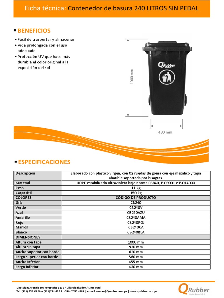 Ficha Tecnica - Tacho 240 | PDF | Color