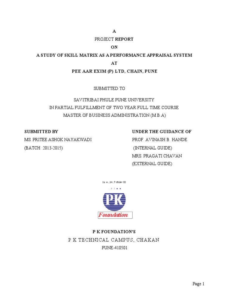 PK Format | PDF | Performance Appraisal | Matrix (Mathematics)
