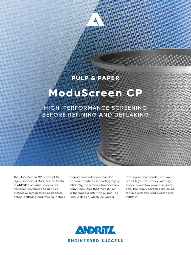 ANDRITZ - Pp-Stockpreparation-Moduscreen-Cp-Data | PDF